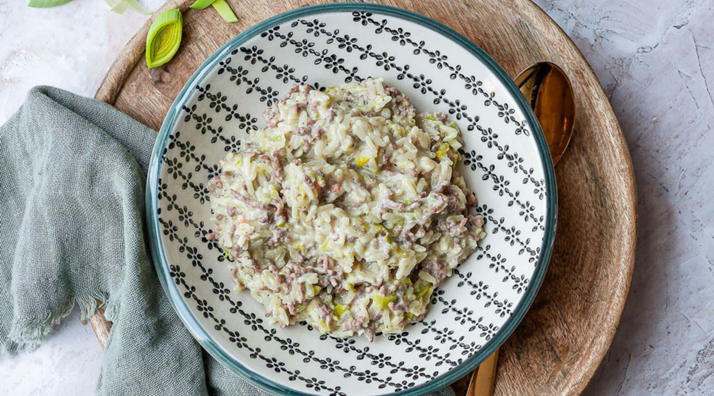 Recipe: One-Pot Rice Pan with Ground Beef & Leeks | Fissler